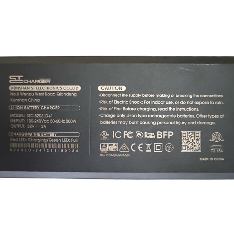 52V E-Bike Battery Charger ST3 3A (Ariel Rider Fit) – ElectricAllWheel